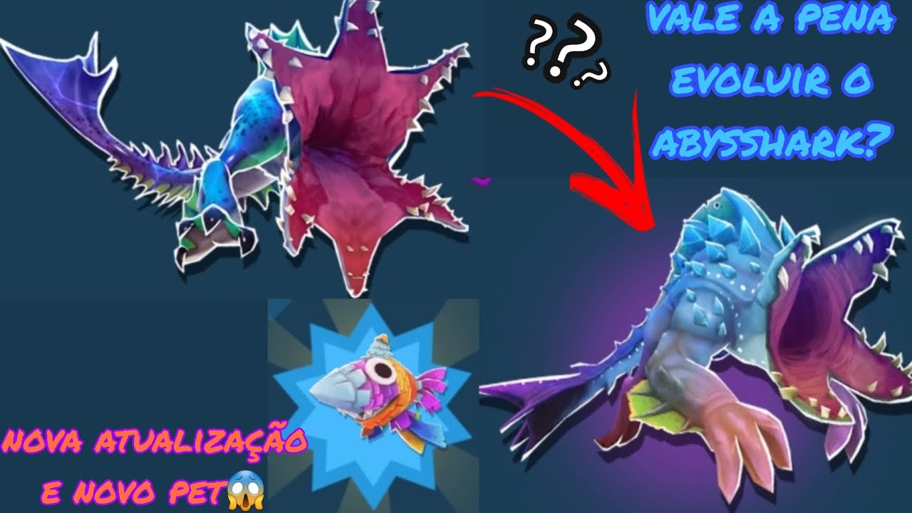 HUNGRY SHARK EVOLUTION VALE A PENA EVOLUIR O ABYSSHARK? novo pet e novo ...