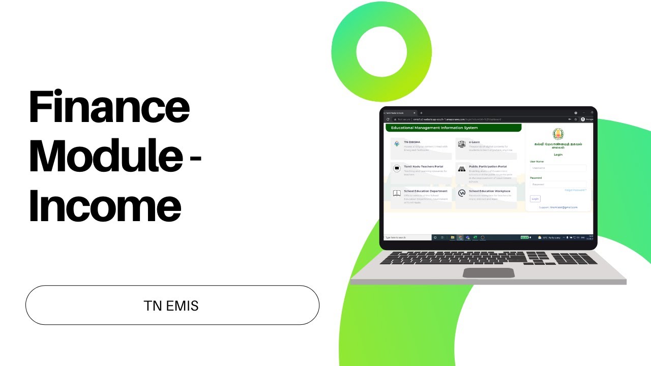 School Finance | Income Module | New update on the TN EMIS Web Portal ...