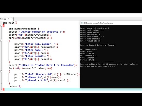 structure as array, definition, implementation #coding #programming # ...