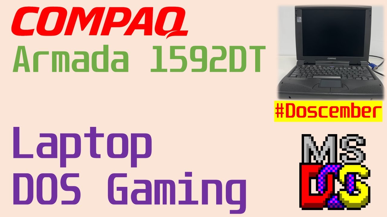 1998 Laptop DOS Gaming - Compaq Armada 1592 DT - Intel Pentium MMX 233 ...