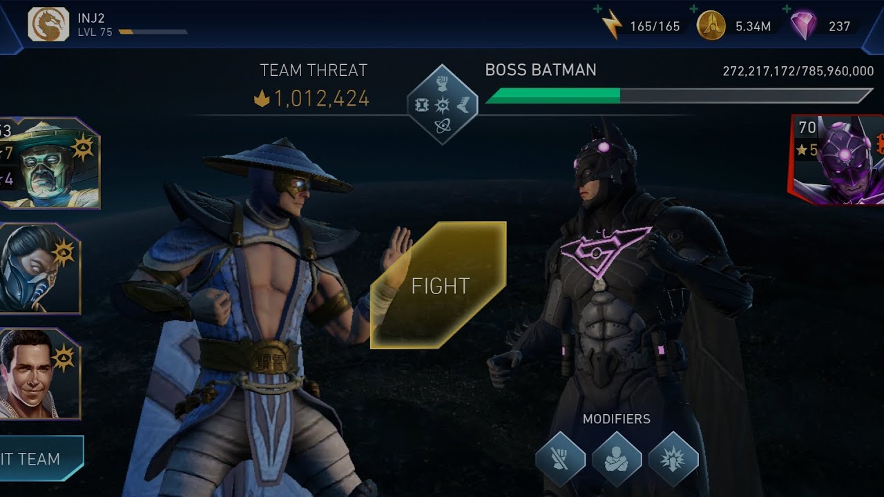 Sub Boss BATMAN 🦇 Solo Raid Event Battle ☠️ InJustice 2 Mobile Gameplay ...