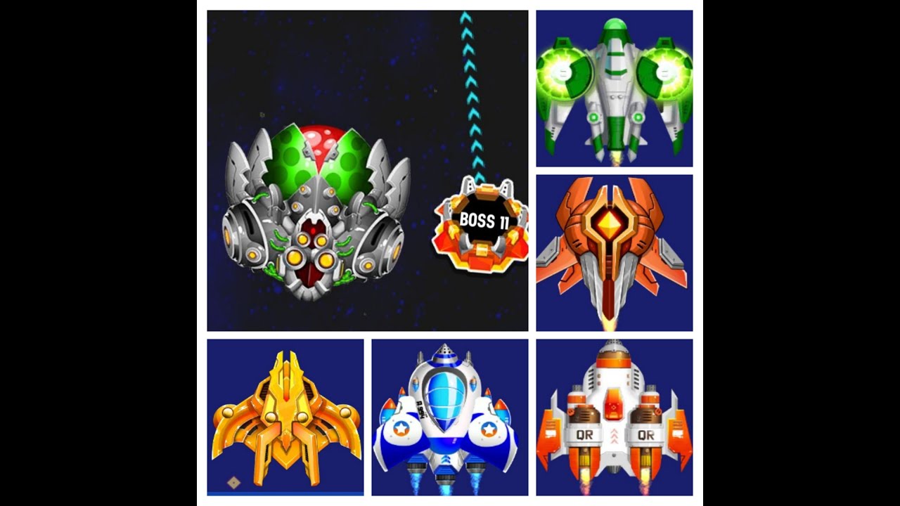 Space Shooter. All ships against Boss 11 - YouTube