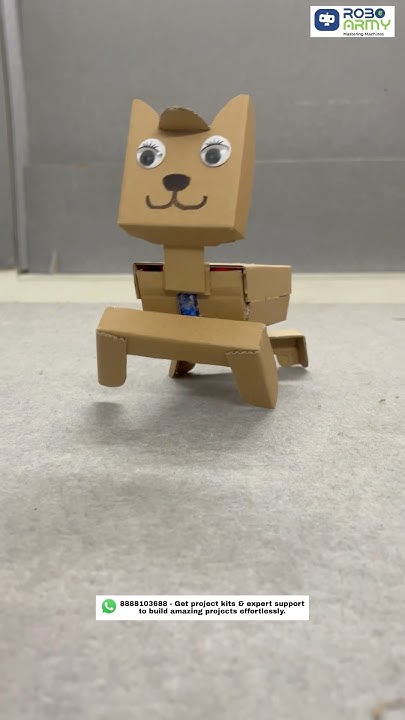 Cardboard dog using Arduino #scienceproject #arduinoproject #roboarmy # ...