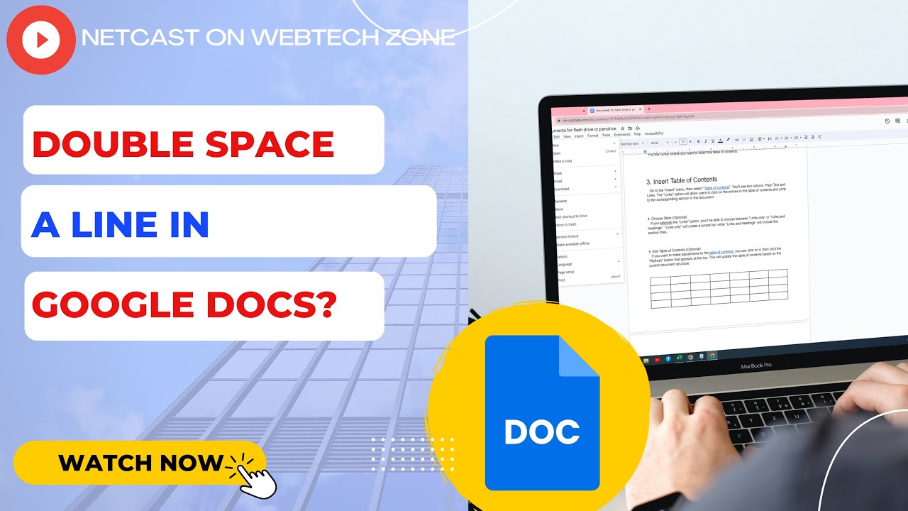 How to double space a line in Google Docs? - YouTube