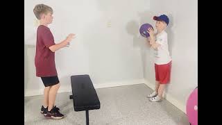 Bench Taps With Ball Toss - Pink Oatmeal Shop