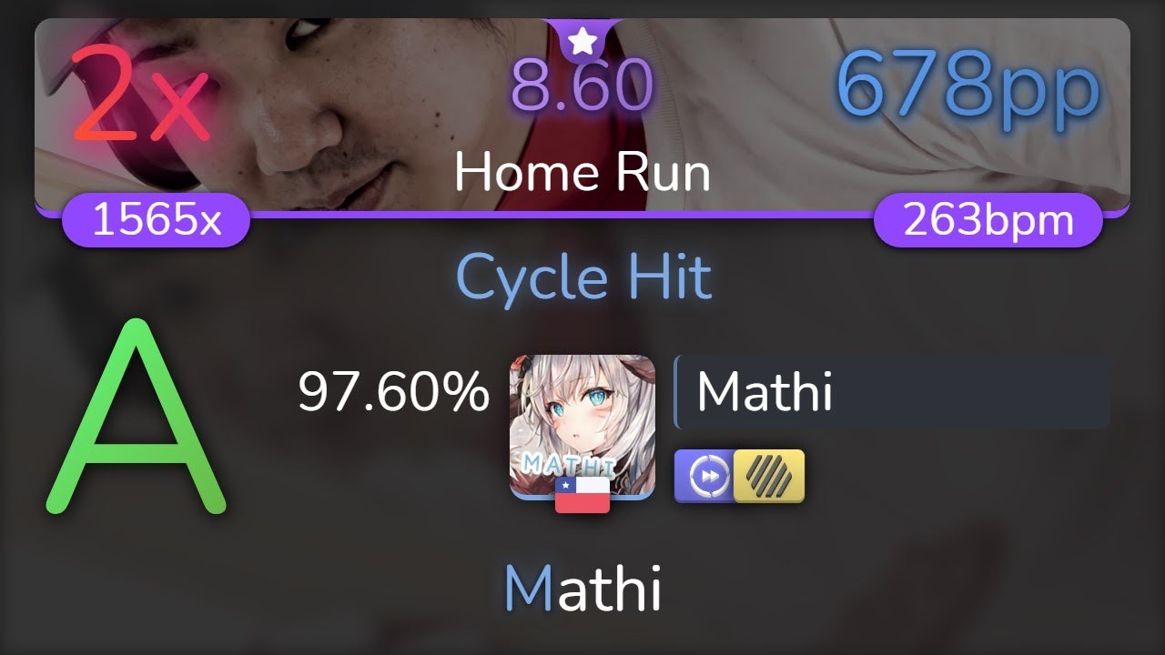 [8.60⭐ Live] Mathi | KASAI HARCORES - Cycle Hit [Home Run] +HDDT 97.60% ...
