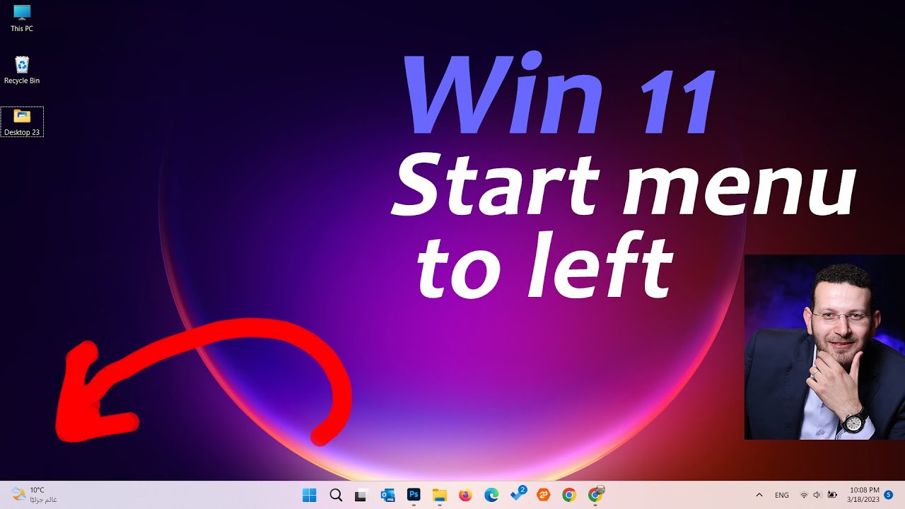 move the Start menu to the left corner in Windows 11 - YouTube