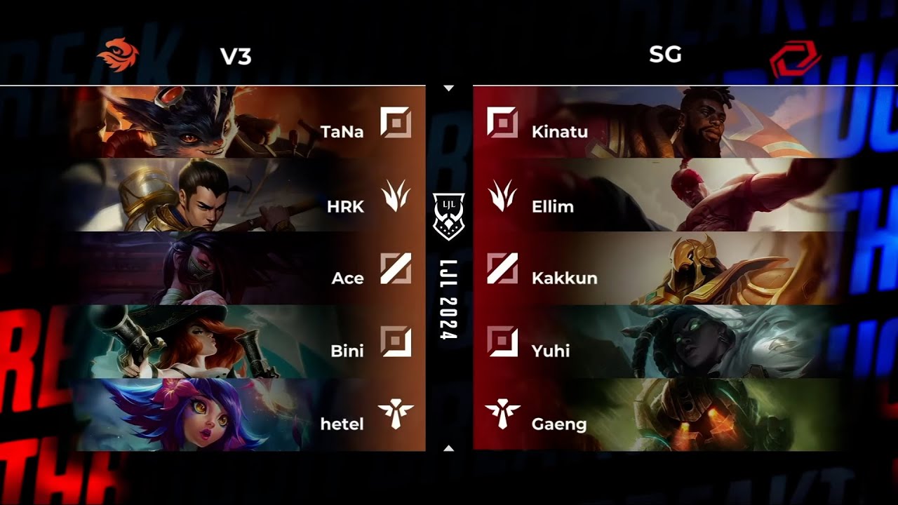 LJL 2024 Spring Day3 SG vs V3 game2 - YouTube