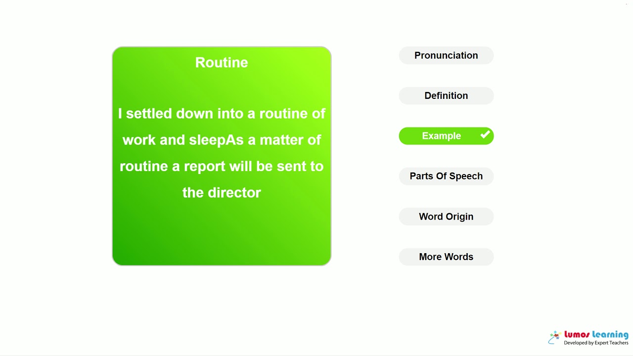 Routine Definition Pronunciation Grammar Meaning Practice Grade routine-definition-pronunciation-grammar-meaning-practice-grade