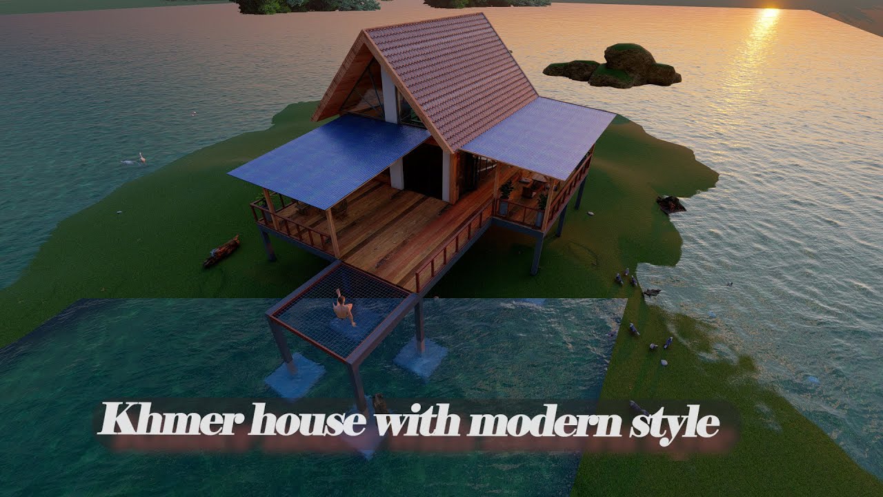 Khmer house with modern style 7.5m x 12m - YouTube