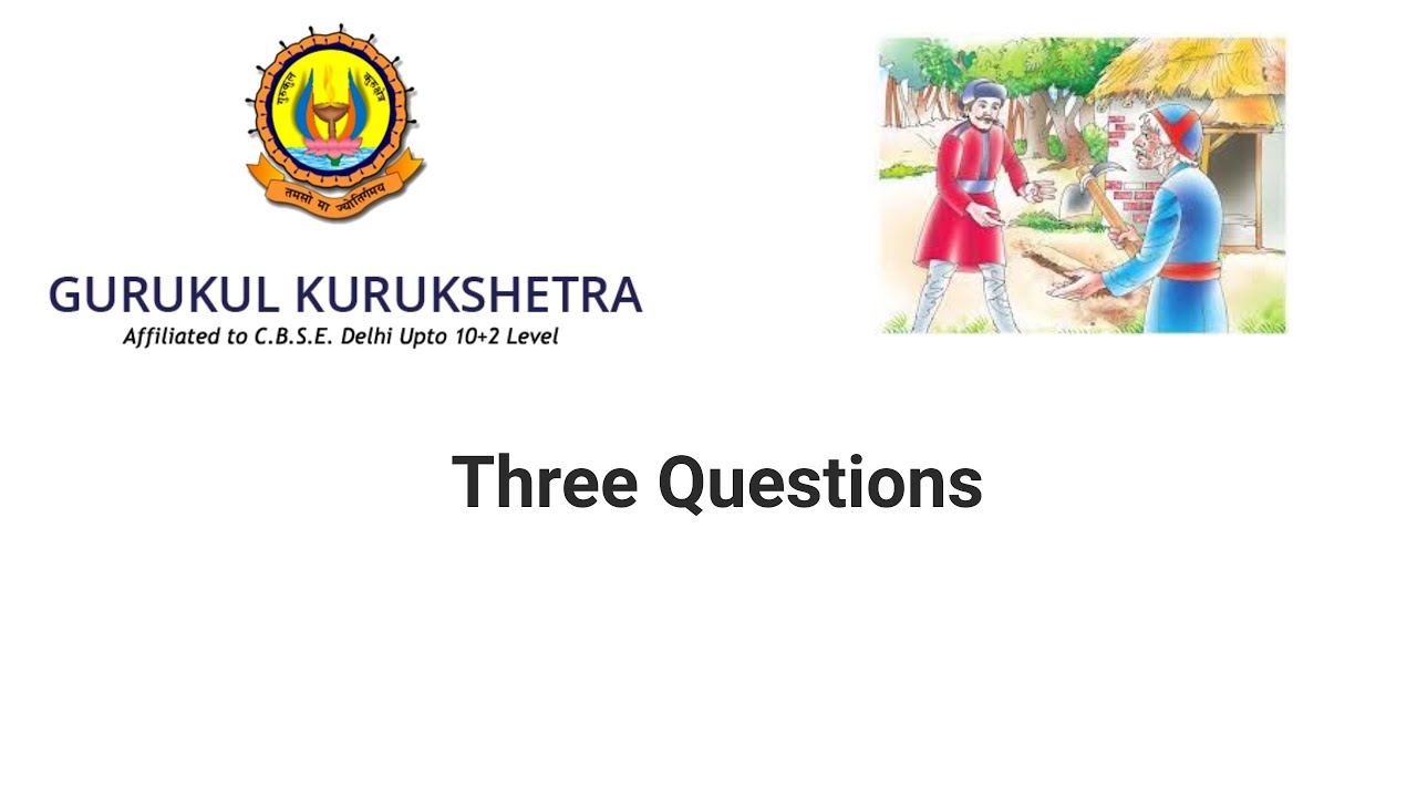 Chapter 1 Three questions Class 7 - YouTube