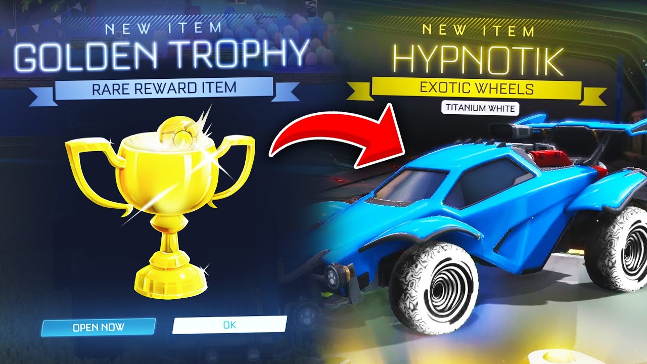 OPENING 30 GOLDEN TROPHIES ON ROCKET LEAGUE! - YouTube