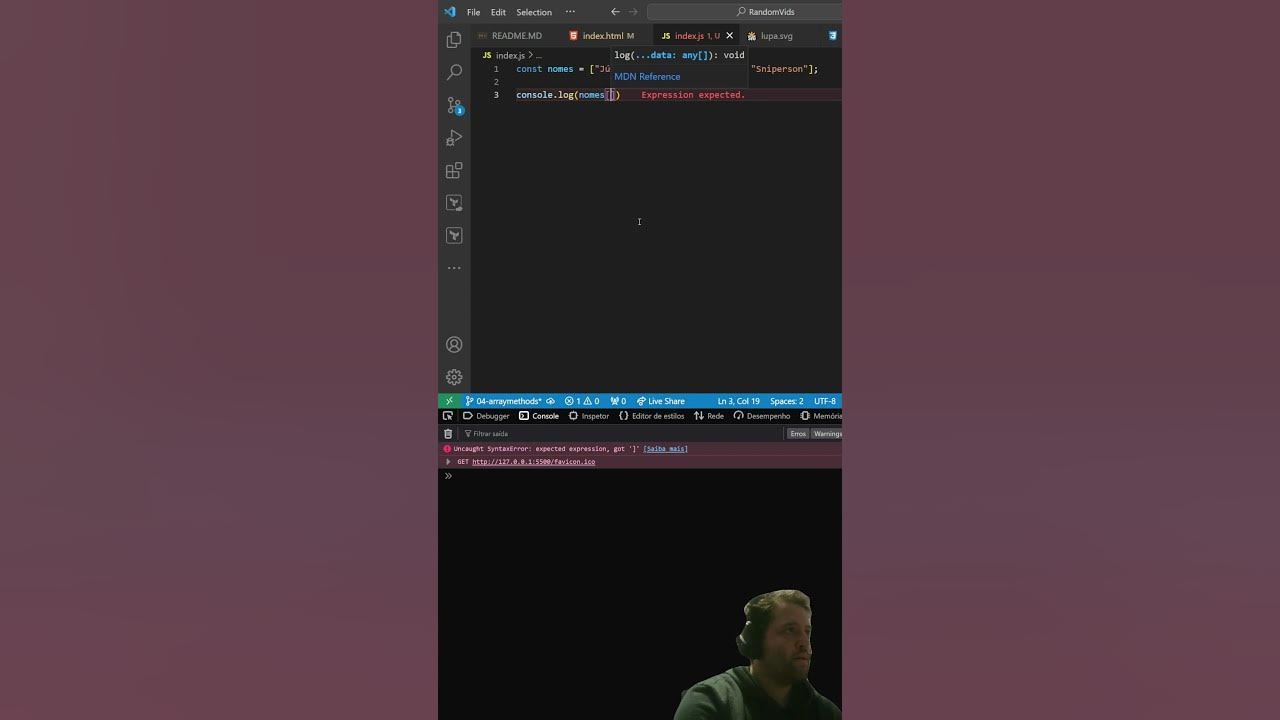 Dica De Como Pegar Uma Posição No Array Arrayat Javascript Array Arrays Youtube