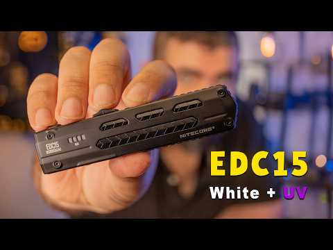Nitecore EDC15 Review | 1200 Lumen Flat EDC Flashlight with Powerful UV