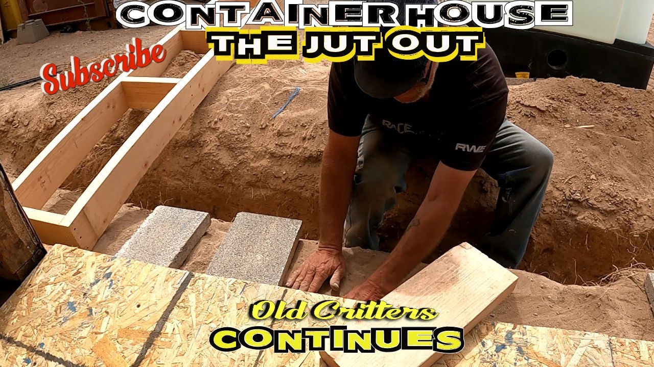 Container house build/The kitchen Jut out continues! - YouTube