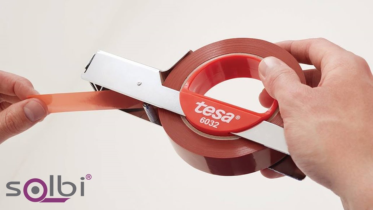 TESA® 6032 INDUSTRIAL HAND DISPENSER ''STRAP-IT'' - YouTube