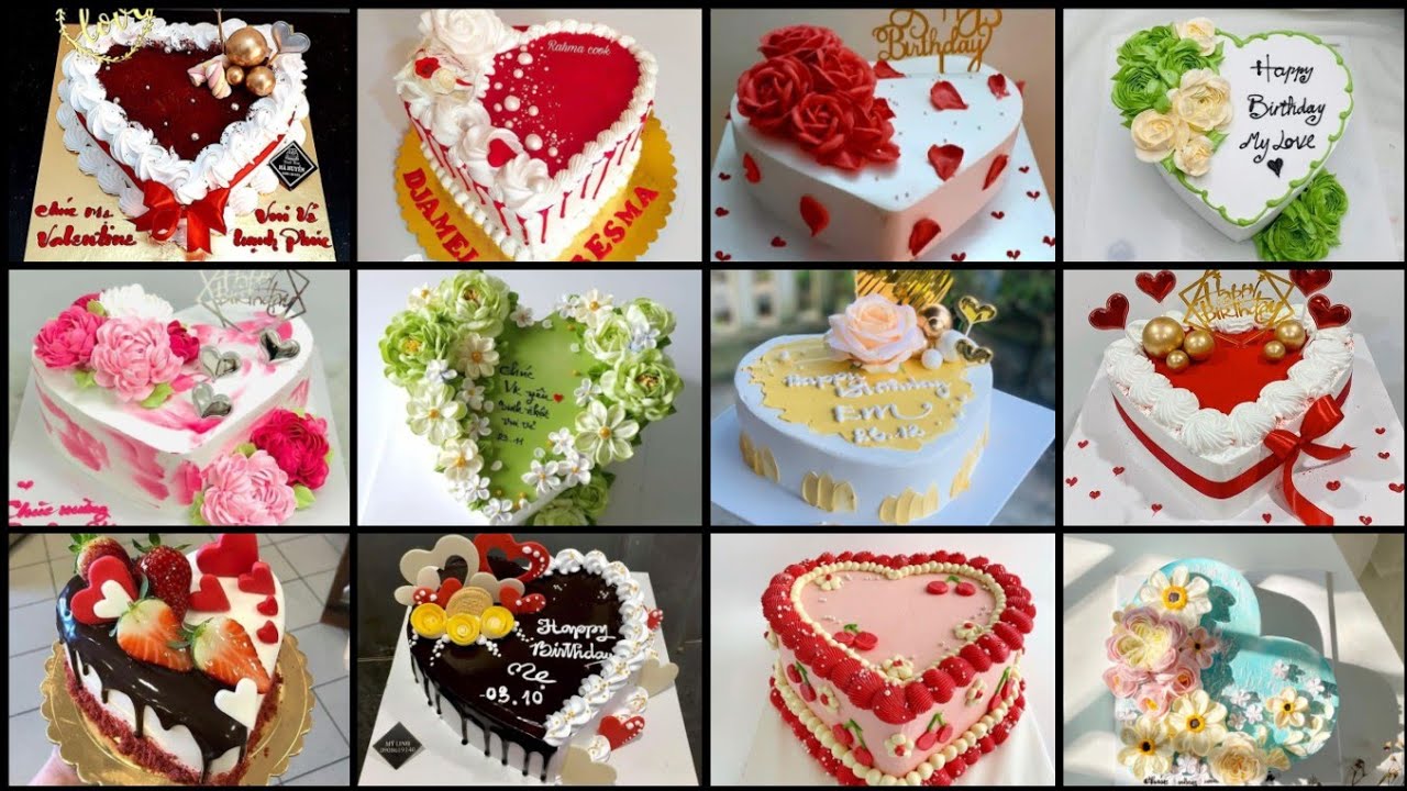 Beautiful Heart Shape Cake Decorating ideas 2024 || Amazing Heart Shape ...