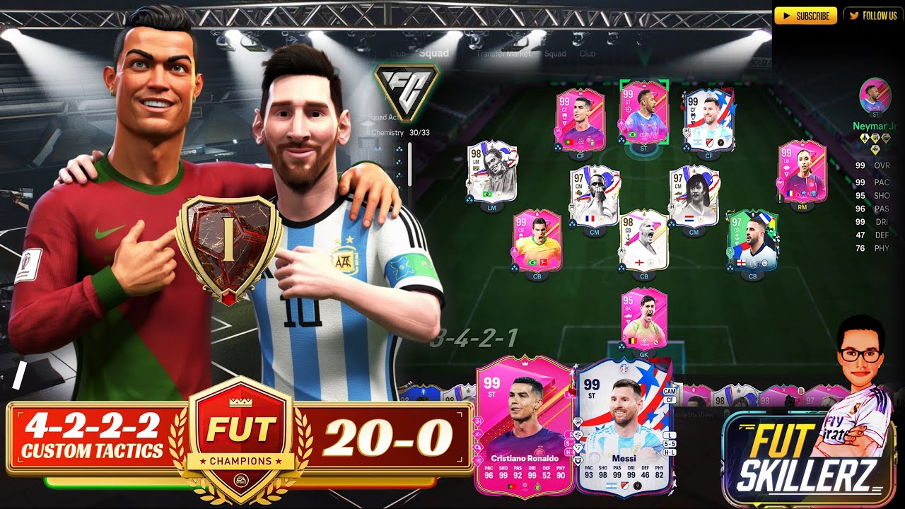 99 Messi and 99 Ronaldo Gives Rank 1 in Fut Champs! FC24 Ultimate Team ...