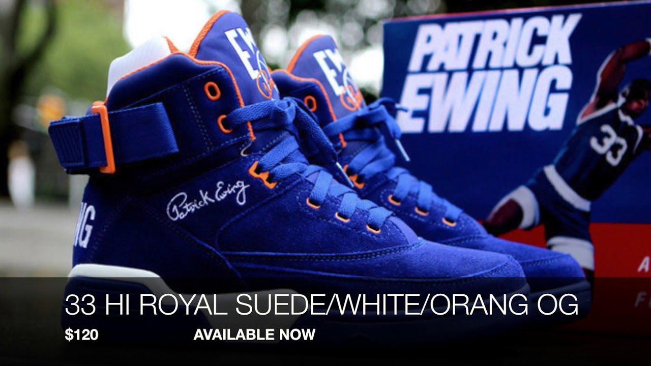 Ewing 33 Hi Blue Suede OG AVAILABLE NOW!!!! - YouTube