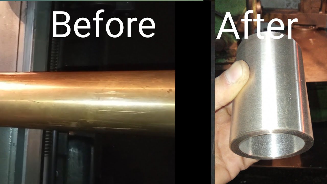 Brass bush machining. - YouTube