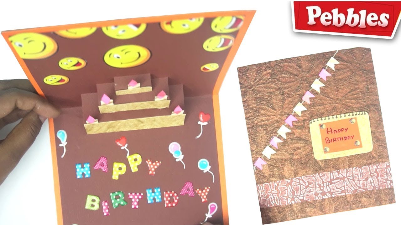 DIY cake pop up card for birthday | Easy 3D cards DIY | Beautiful ...