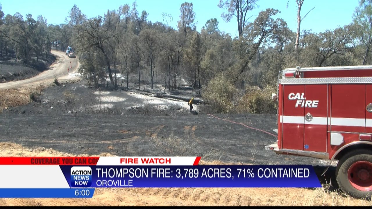 Thompson Fire: 3,789 acres, 79% containment - YouTube