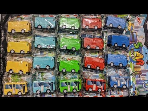 unboxing mainan bus tayo, Tayo The Little Bus, Lani, Rogi, Gani banyak sekali - YouTube