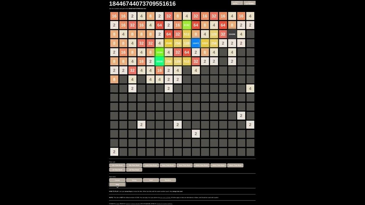 2048 16x16 - YouTube