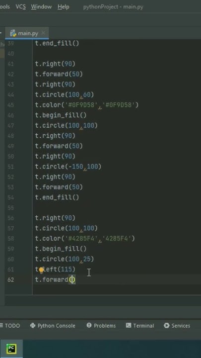 Draw Google Logo Using Python Turtle | #shorts #shortvideo #short # ...