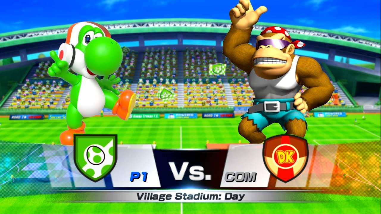 Mario Sports Superstars Football Yoshi ,Daisy vs Donkey Kong , Bowser ...