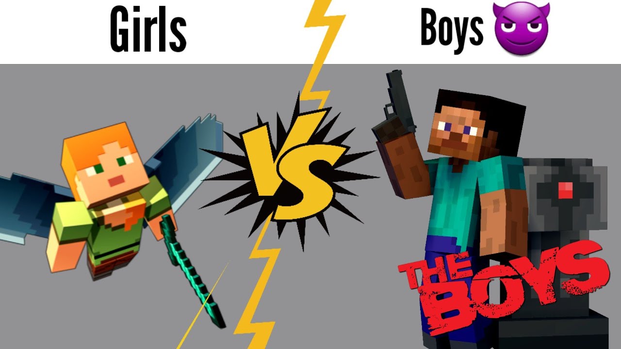 Girls vs Boys minecraft gameplay | Minecraft the boys meme | Part–2 ...
