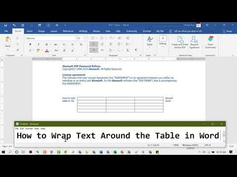 How to Wrap Text Around the Table in Word - YouTube