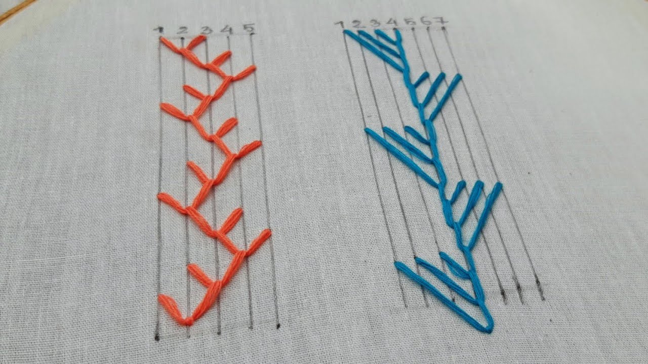 Hand embroidery tutorial || 2 way stitching for beginner's - YouTube