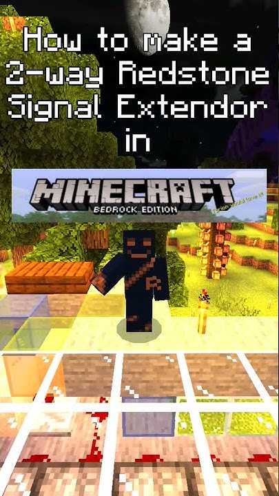 2-Way Redstone Signal Extender || TUTORIAL || Minecraft Bedrock Edition ...