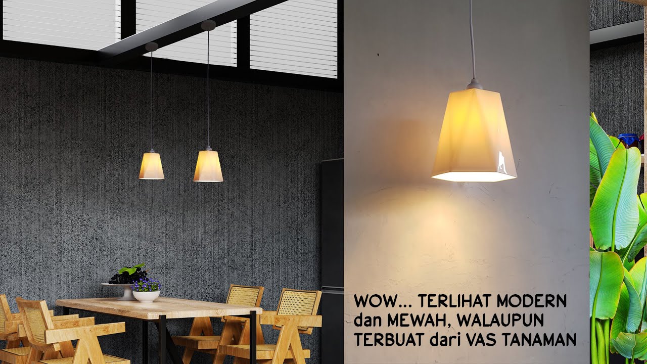 Membuat Lampu Gantung Sederhana dari Vas Tanaman - Manfaat lain Pot ...