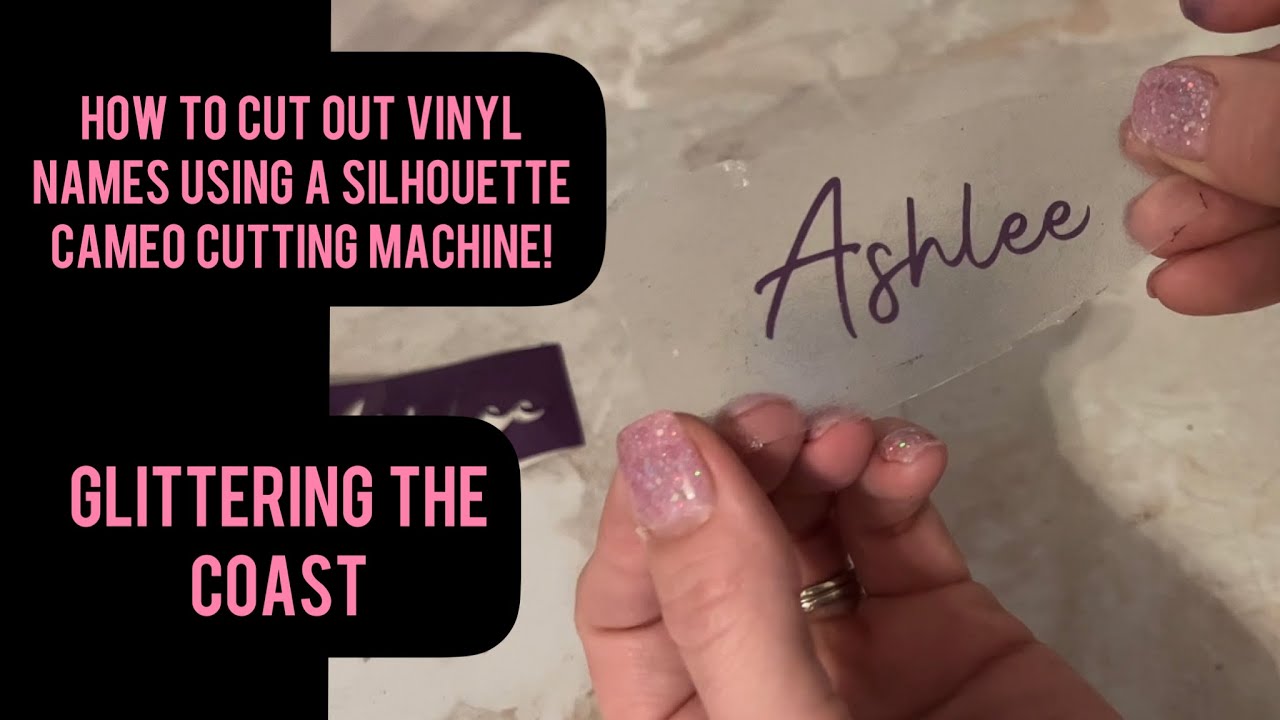 How to cut out vinyl names on a cutting machine for a Stanley tumbler ...
