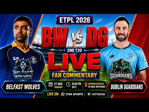 Belfast Wolves vs Dublin Guardians | ETPL 2026 Match 2 | BW vs DG 🏏🔥
