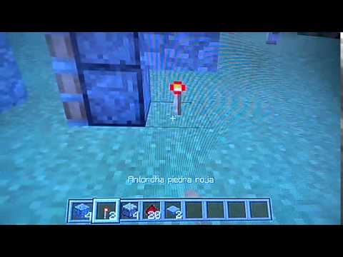 Minecraft PS3 Puerta automatica y pared de lava - YouTube