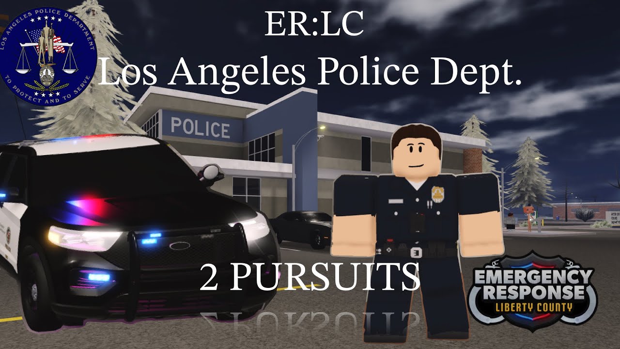 Los Angeles Police Department || 2 PURSUITS || ERLC ROBLOX - YouTube
