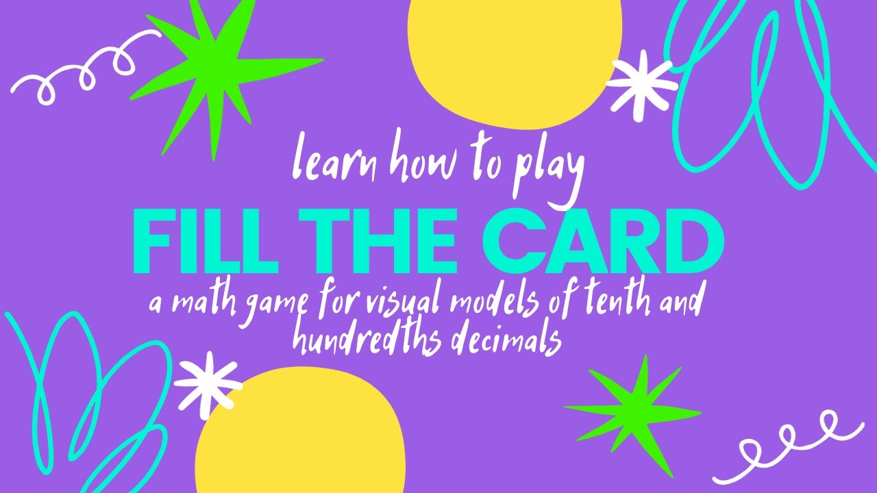 Fill the Card Decimals Math Game - YouTube