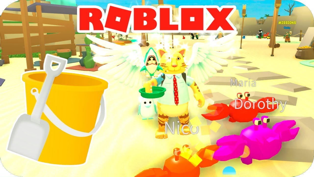 BUSCANDO TESOROS EN LA PLAYA CON MIS PETS EN BEACH SIMULATOR DE ROBLOX ...