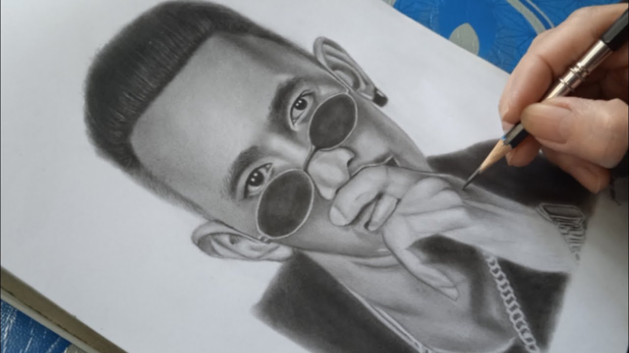 Drawing Flow G, The Rapper | jesar art - YouTube