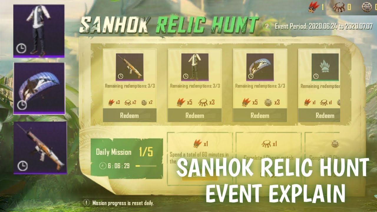 Pubg Mobile Sanhok Relic Hunt Event Full Explained - YouTube