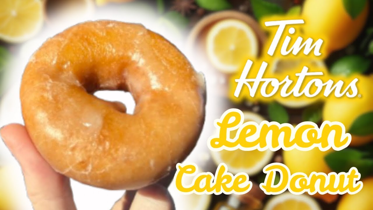 Tim Hortons NEW Lemon Cake Donut - Taste Test - YouTube