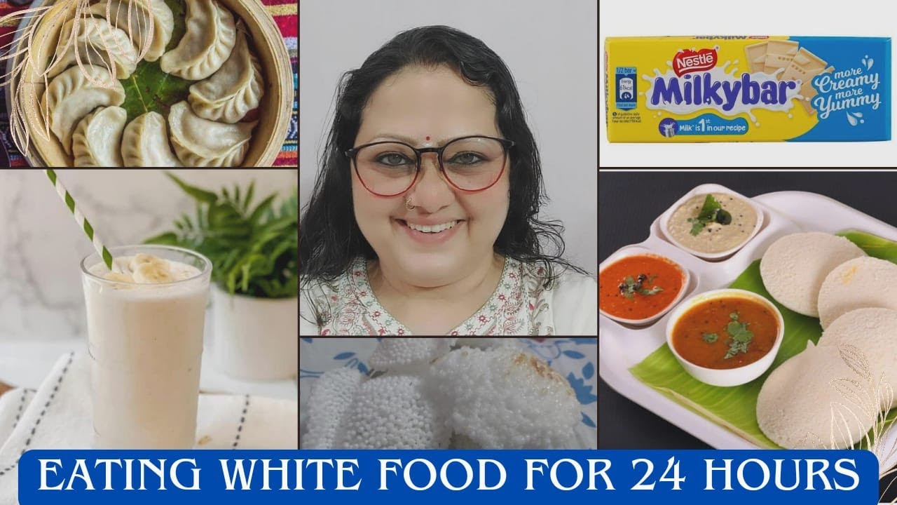 I ATE WHITE FOOD FOR 24 HOURS ।। White food খাবার ২৪ ঘন্টা।। WHITE FOOD ...