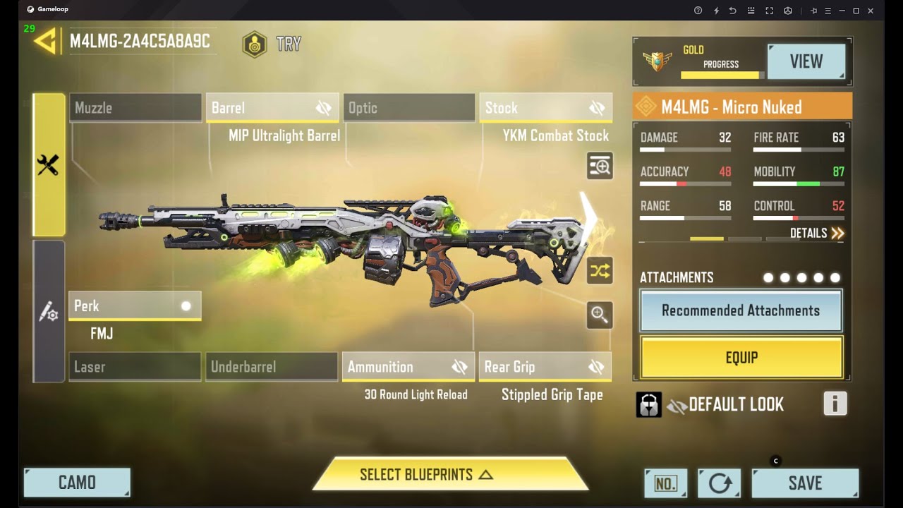 best m4lmg gunsmith cod mobile - YouTube