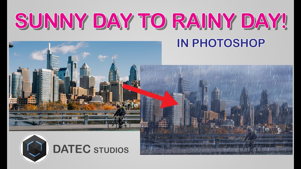 How to Change Sunny Day to Rainy Day in Photoshop - YouTube