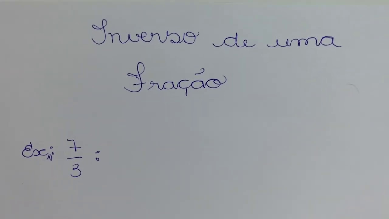 Inverso de uma fração - YouTube