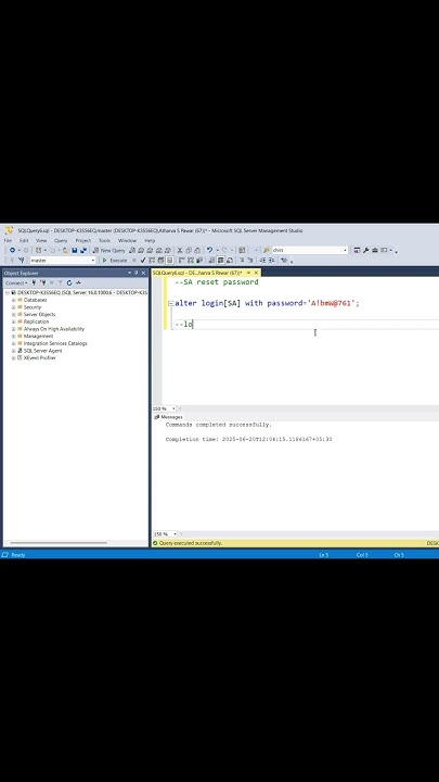 Reset SA & SQL Login Password without restarting sql server - YouTube