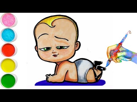 How to Draw Boss Baby || Cute Boss Baby Drawing,Painting and Coloring ...